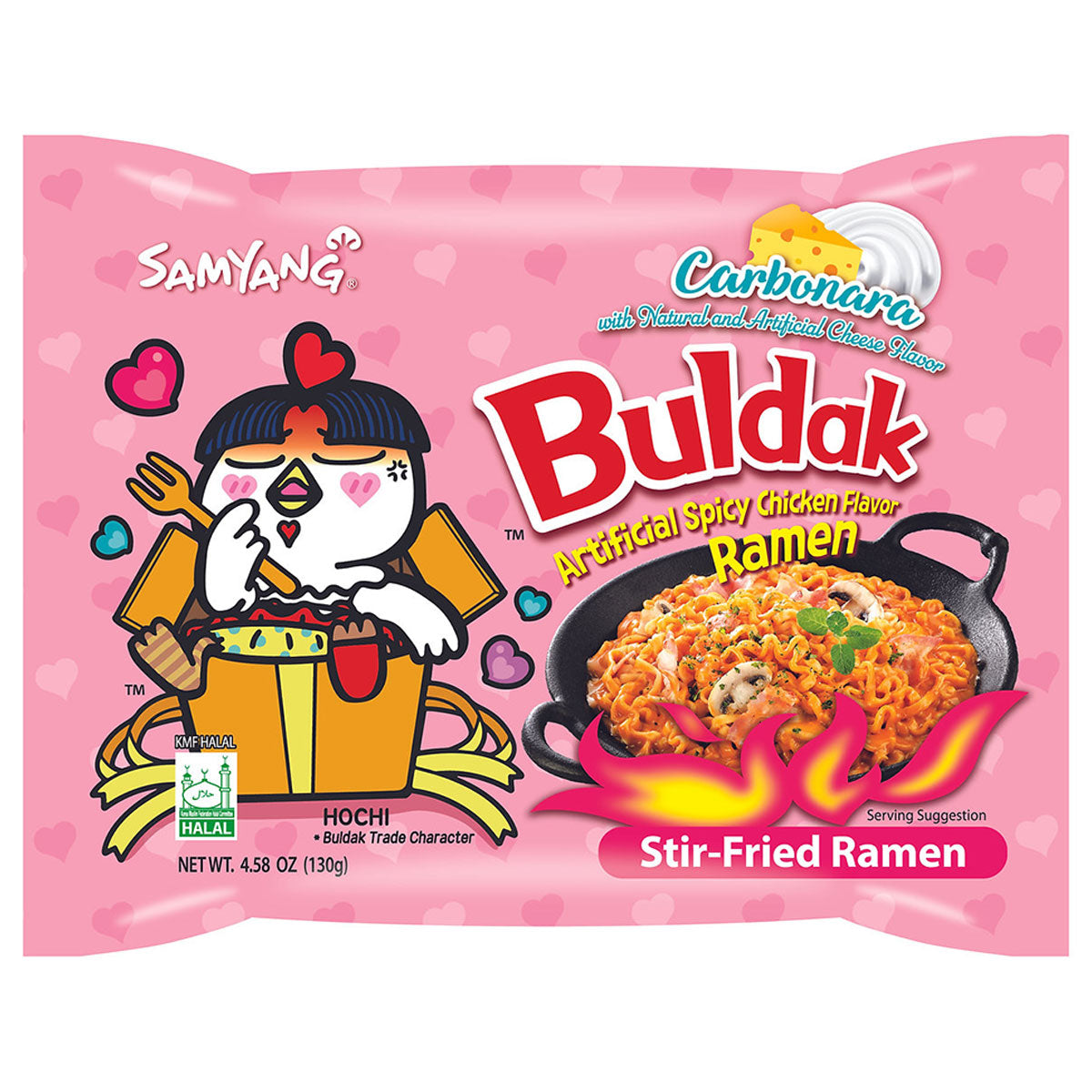Samyang Buldak Carbo (Carbonara) Hot Chicken Flavor Ramen - 4.58oz ...